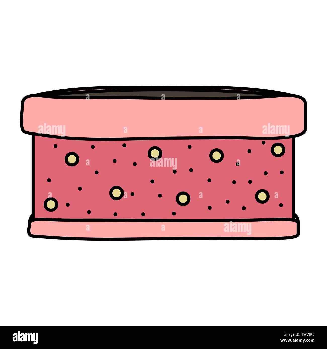 ceramic garden pot dotted decorative vector illustration design Stock ...