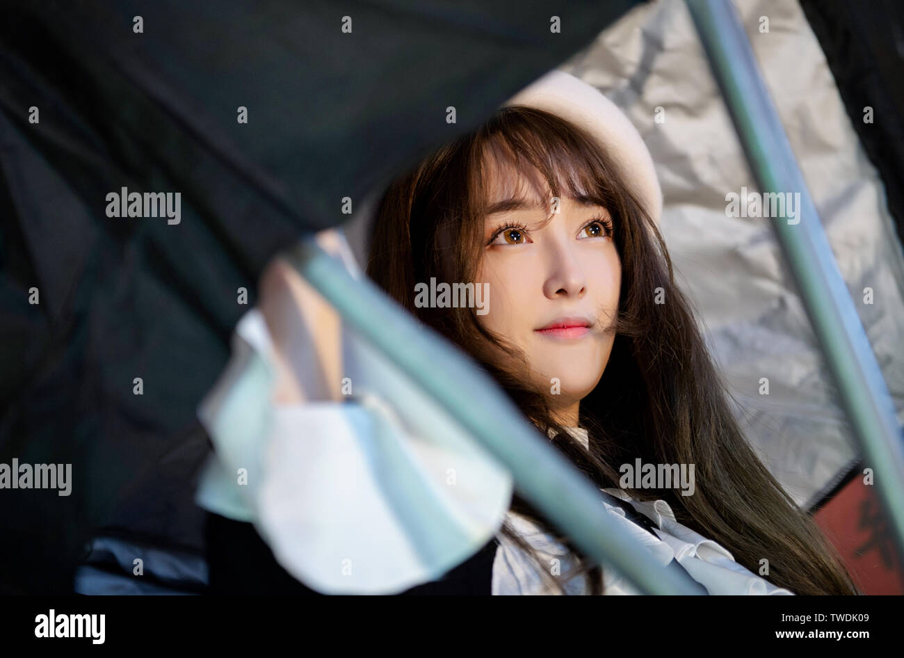 Beauty portrait little fresh maid beautiful and lovely old Shanghai ...