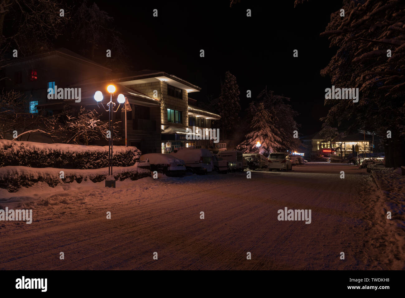 Snow view of Kuling town, Lushan Stock Photo - Alamy