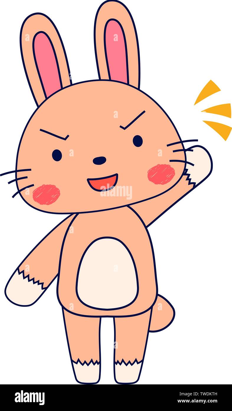 This is a full-length illustration of the cute white Rabbit character ...