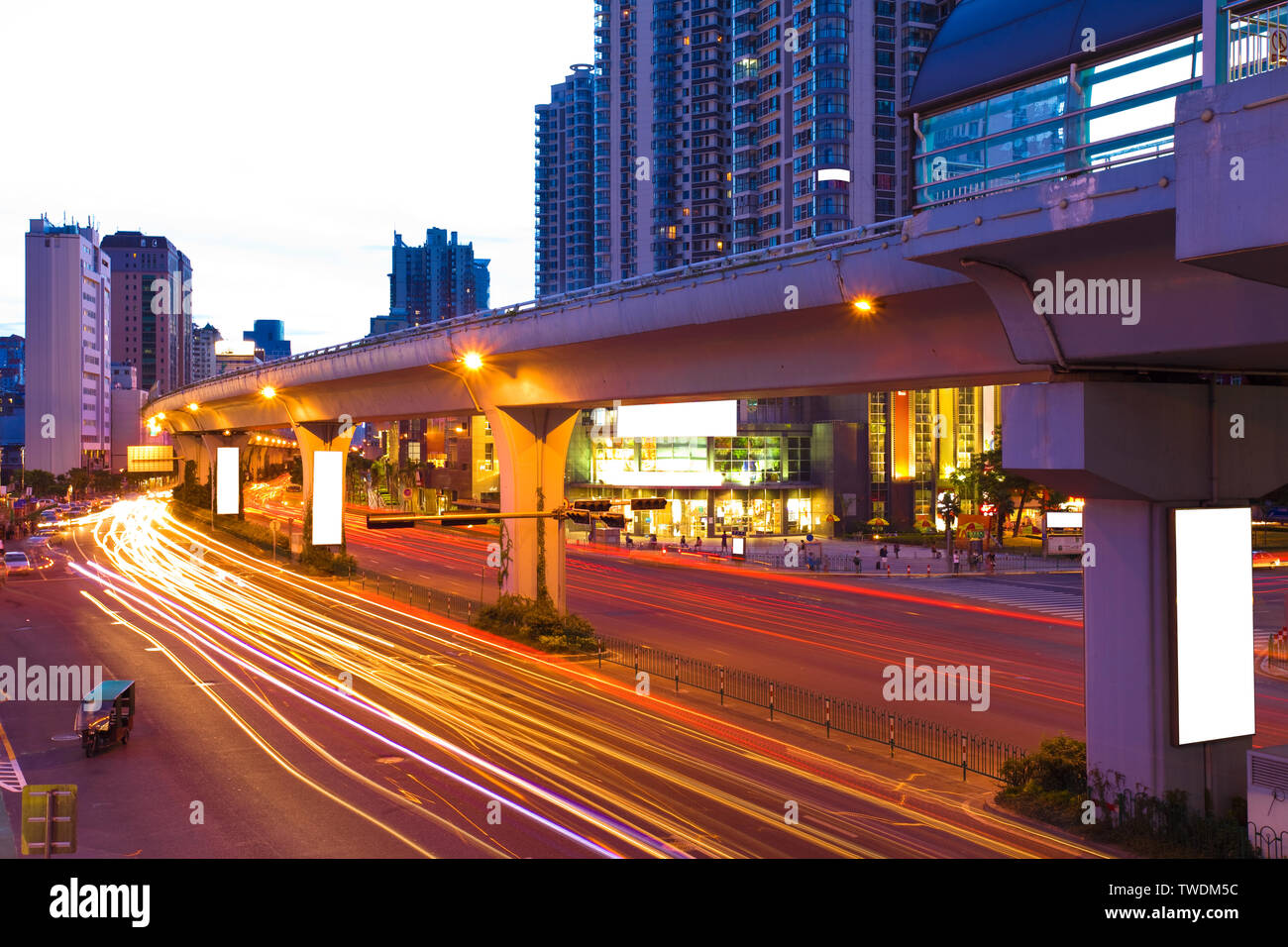 Bridge at night Stock Photo - Alamy