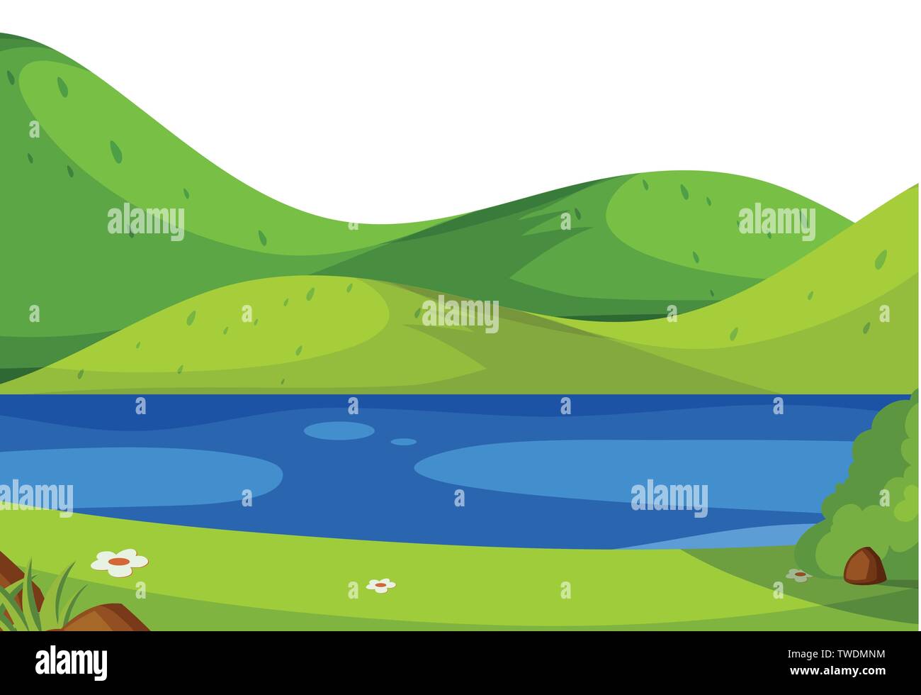 A flat nature background illustration Stock Vector Image & Art - Alamy