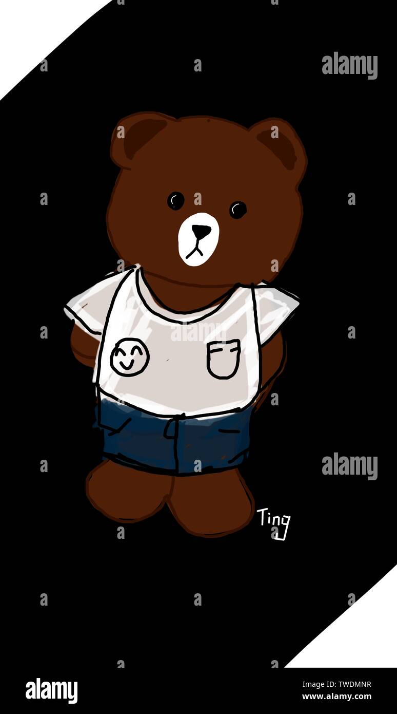 Vector illustration cute teddy hi-res stock photography and images - Alamy