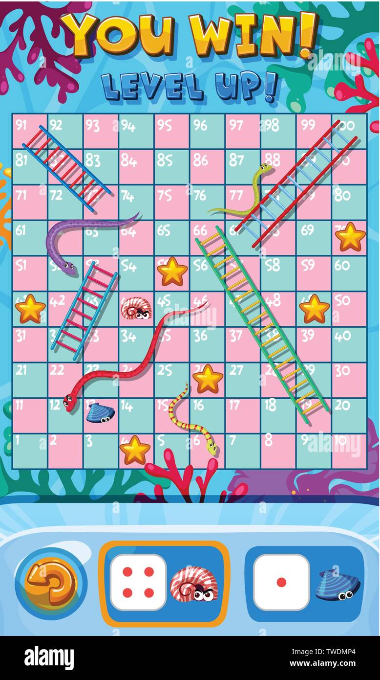 A snake ladder game template illustration Stock Vector Image & Art - Alamy