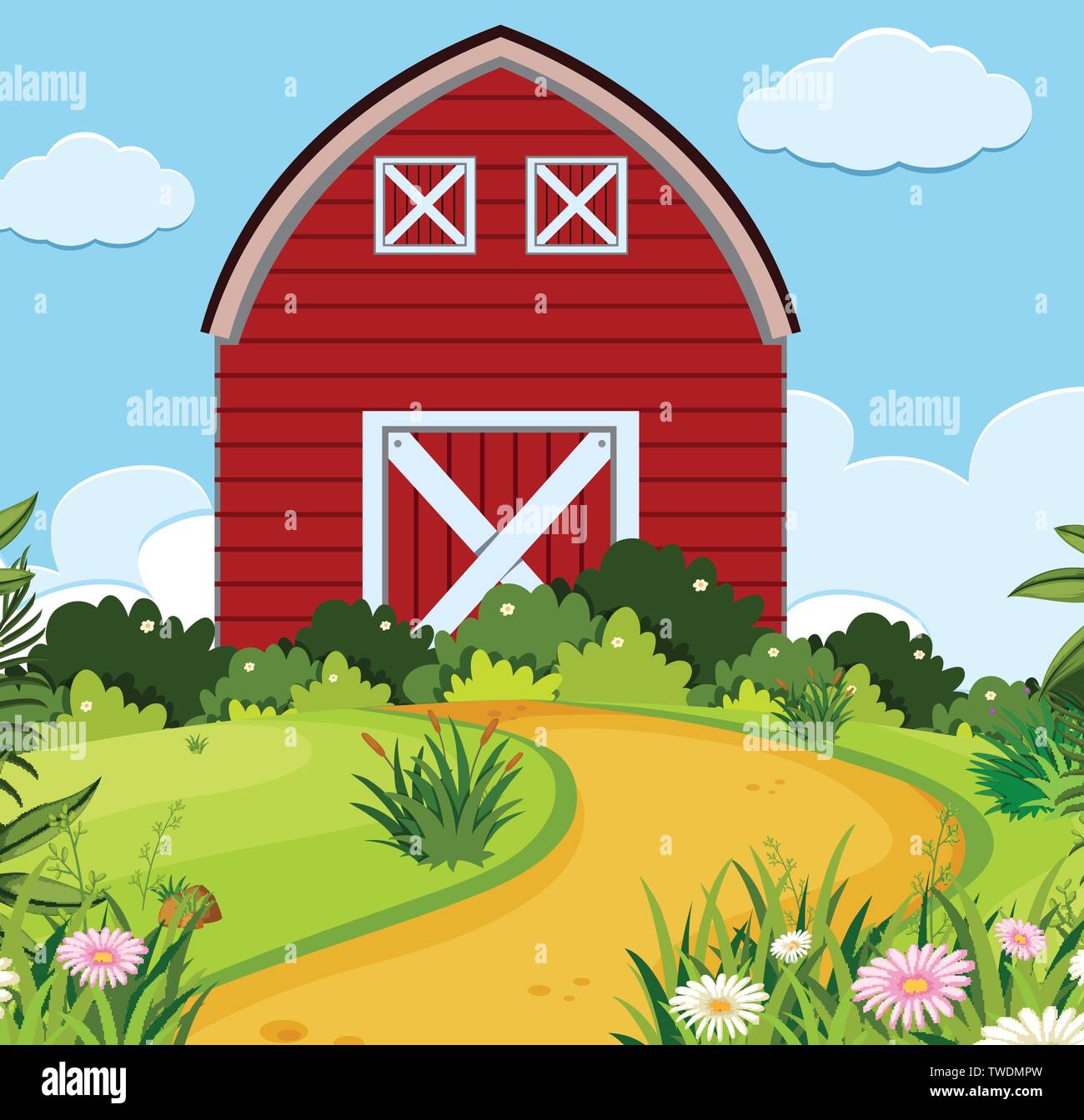 A simple rural house illustration Stock Vector Image & Art - Alamy