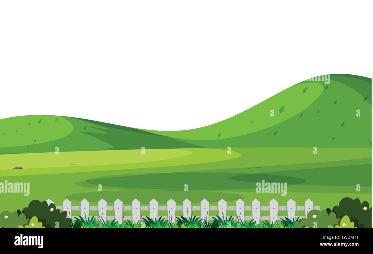 A simple meadow scene illustration Stock Vector Image & Art - Alamy