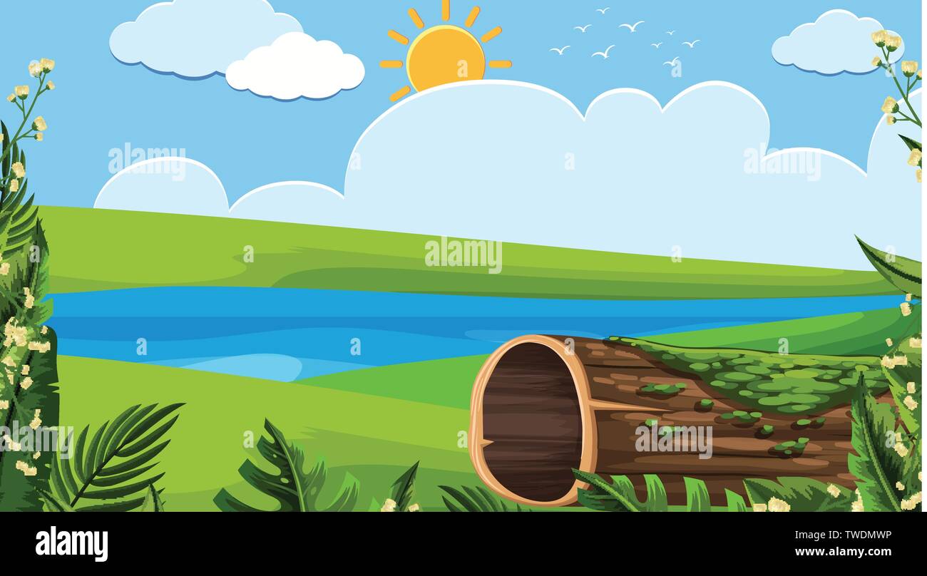 A simple nature scene illustration Stock Vector Image & Art - Alamy