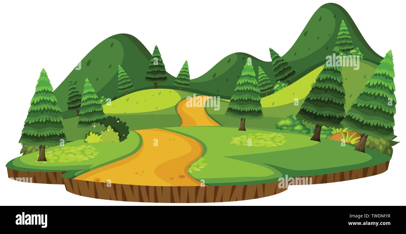 A simple nature scene illustration Stock Vector Image & Art - Alamy