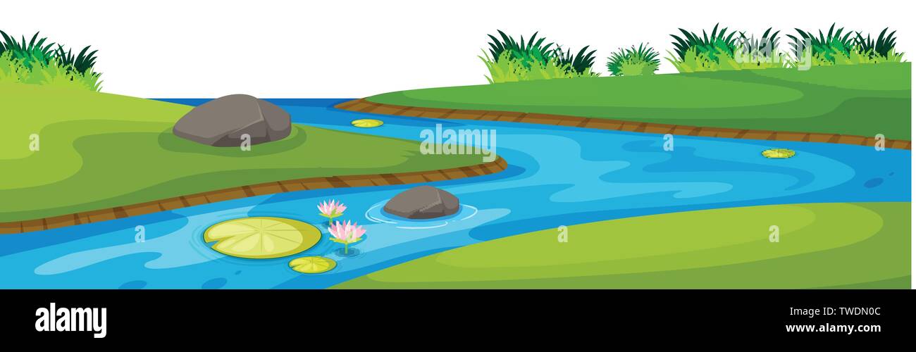 A simple nature landscape illustration Stock Vector Image & Art - Alamy
