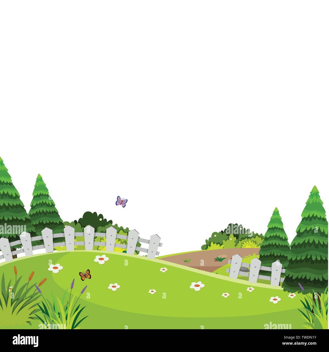 A nature hill template illustration Stock Vector Image & Art - Alamy