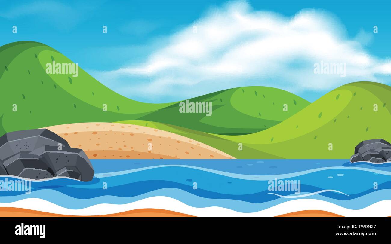 A simple nature scene illustration Stock Vector Image & Art - Alamy