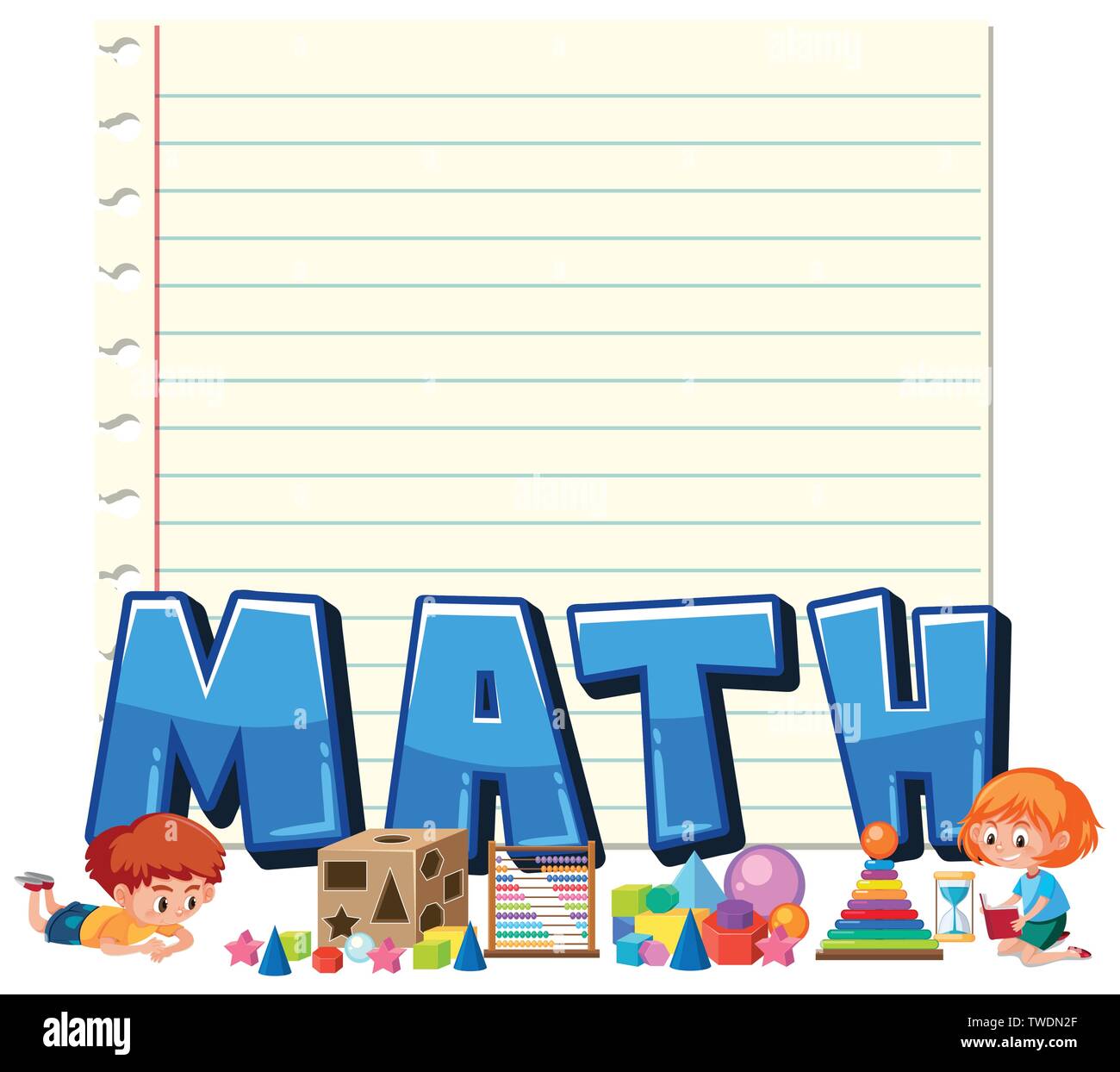A math note template illustration Stock Vector Image & Art - Alamy