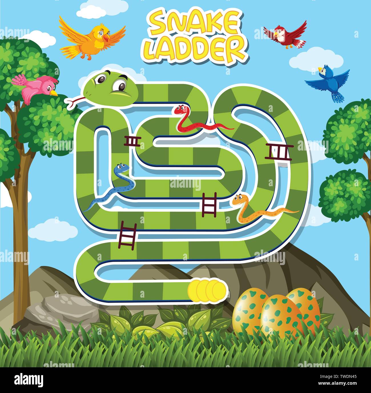 A snake game template illustration Stock Vector Image & Art - Alamy
