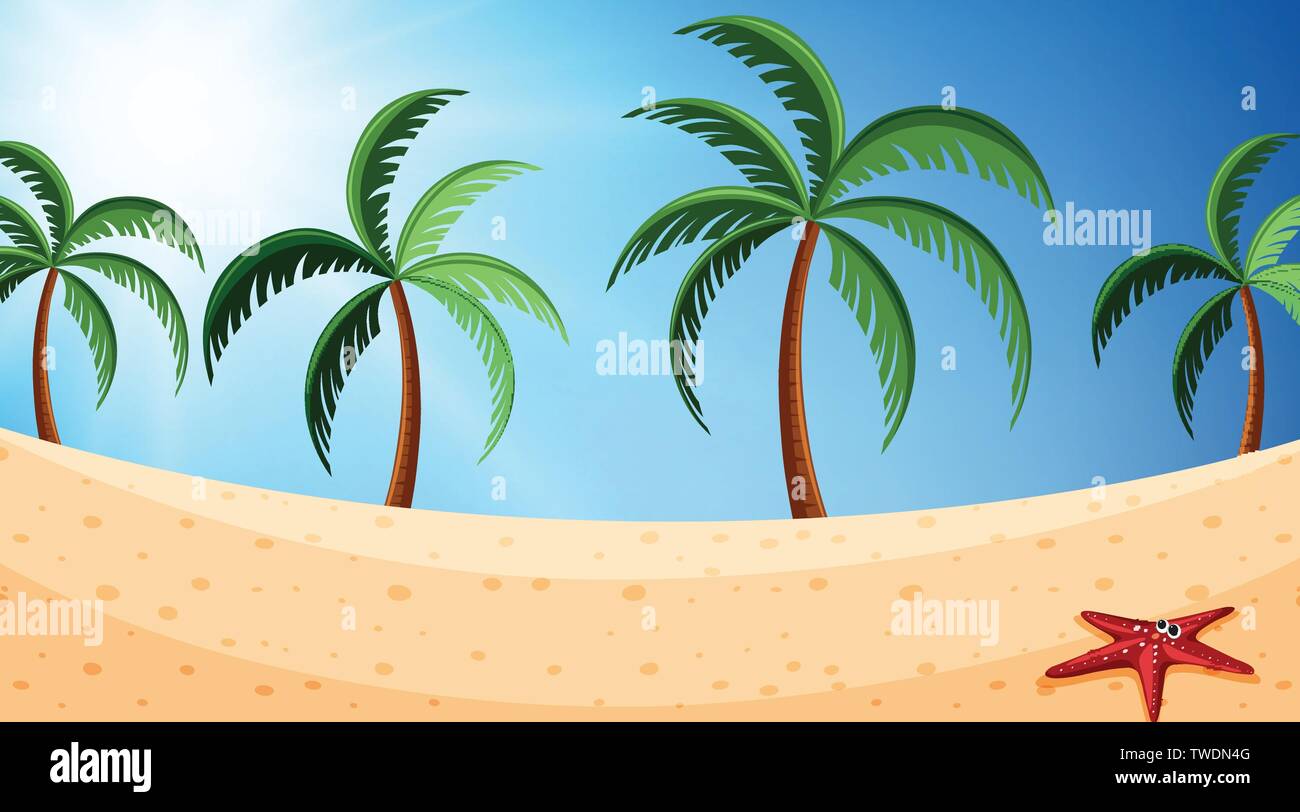 A simple beach scene illustration Stock Vector Image & Art - Alamy