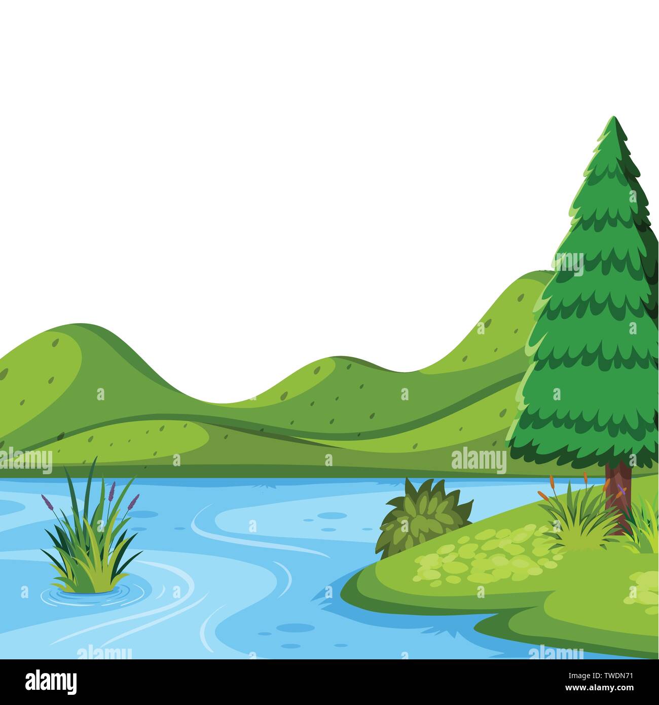 A nature river template illustration Stock Vector Image & Art - Alamy