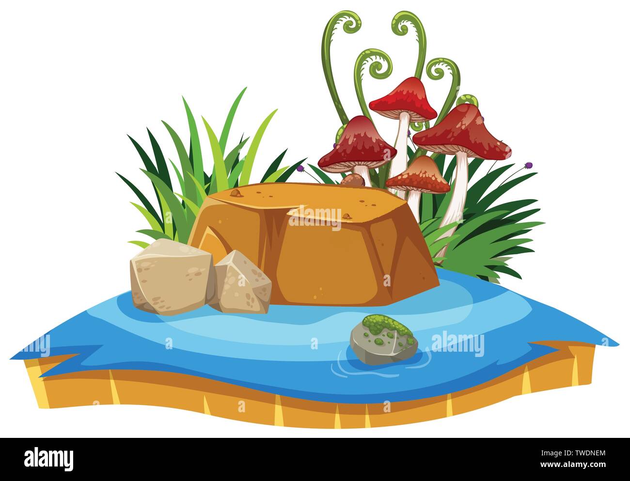 Isolated nature on white background illustration Stock Vector Image ...