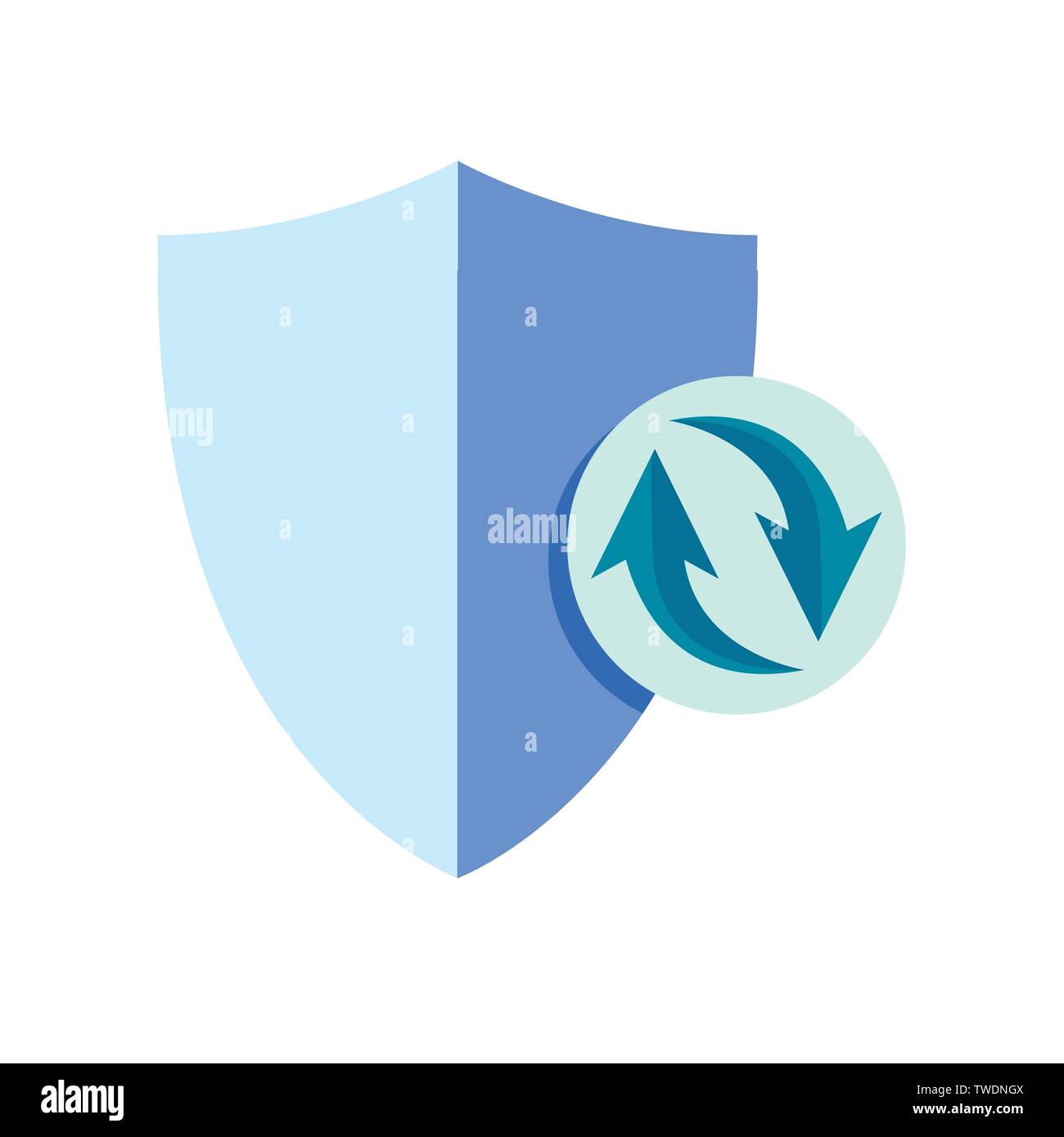 shield protection arrow shipping fast delivery vector illustration ...