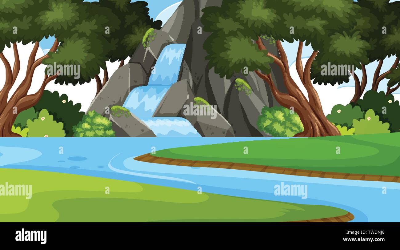 A simple nature landscape illustration Stock Vector Image & Art - Alamy