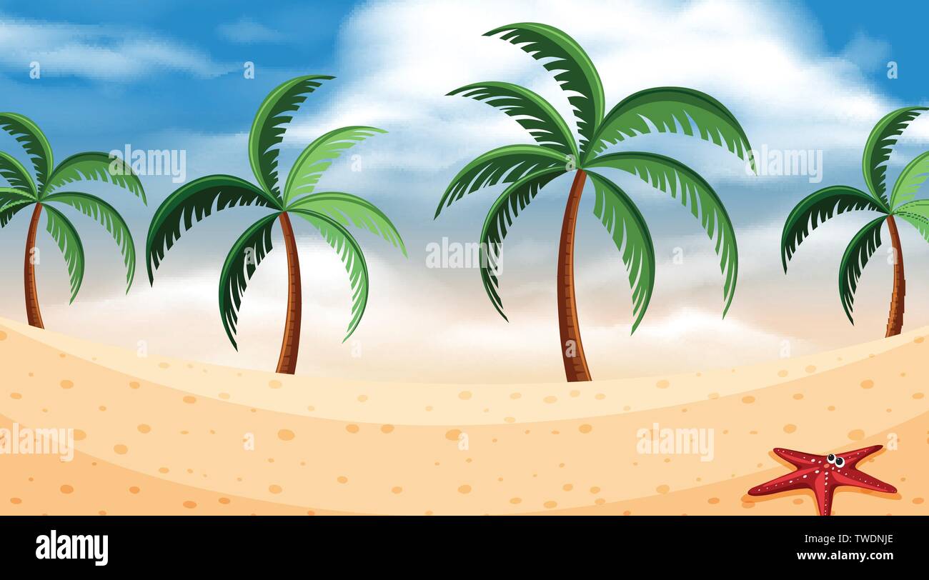 A simple beach scene illustration Stock Vector Image & Art - Alamy