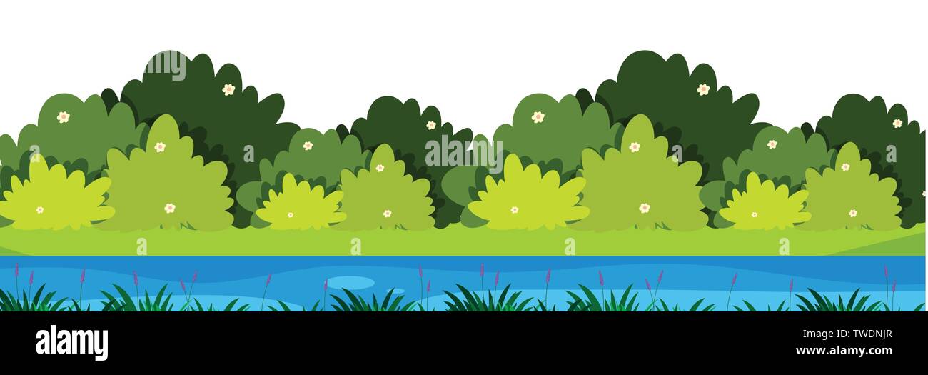 A flat nature landscape illustration Stock Vector Image & Art - Alamy