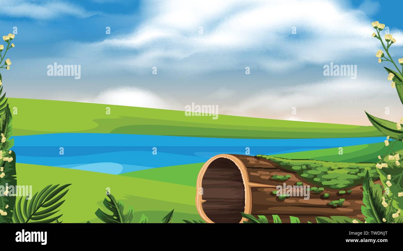 A simple nature scene illustration Stock Vector Image & Art - Alamy