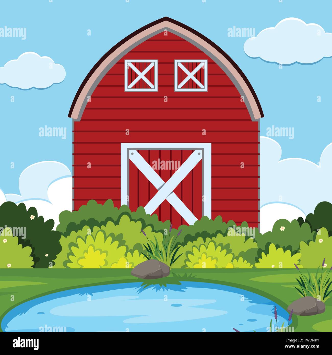 Farm Landscape Clip Art