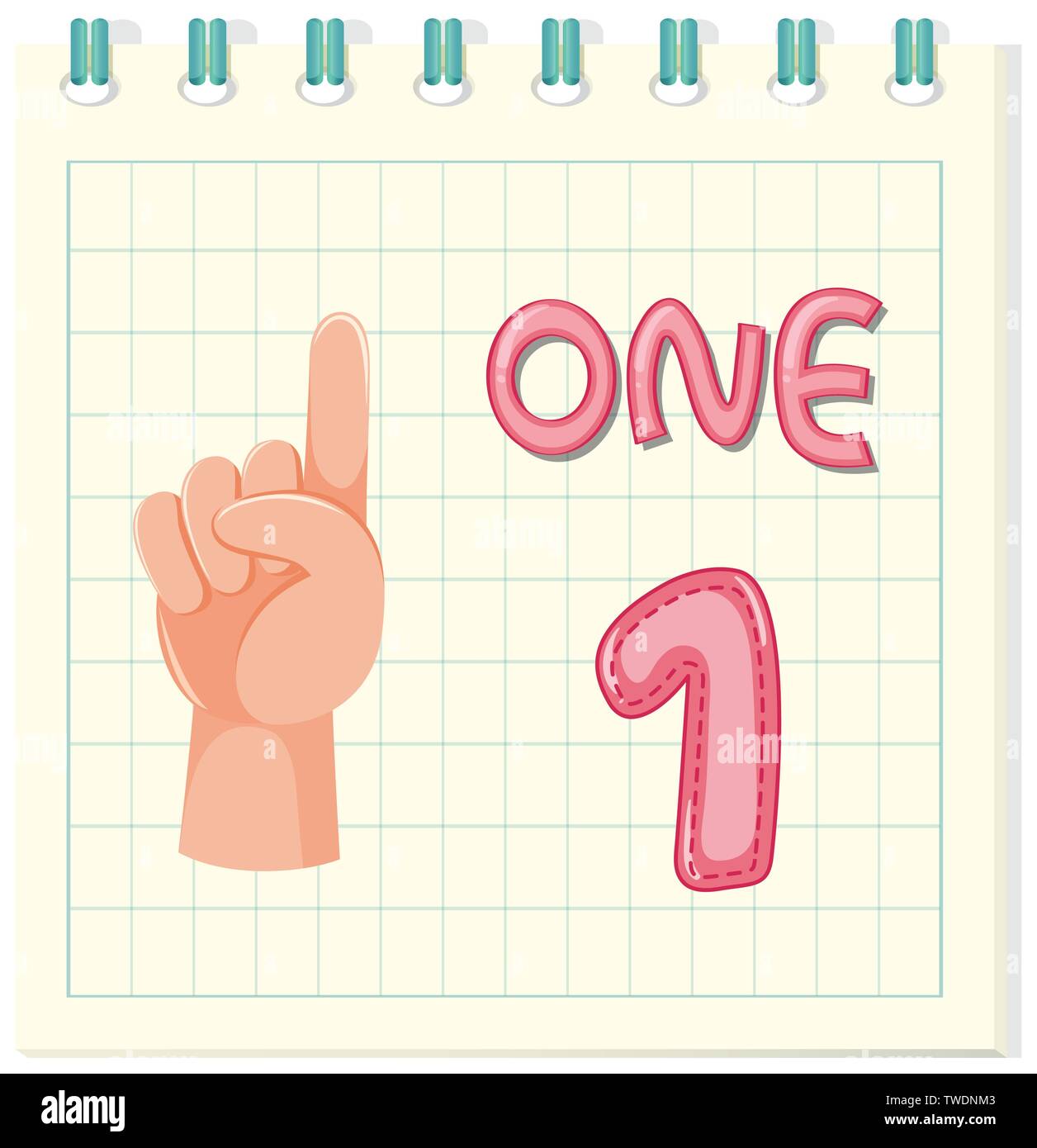 Number one on note template illustration Stock Vector Image & Art - Alamy