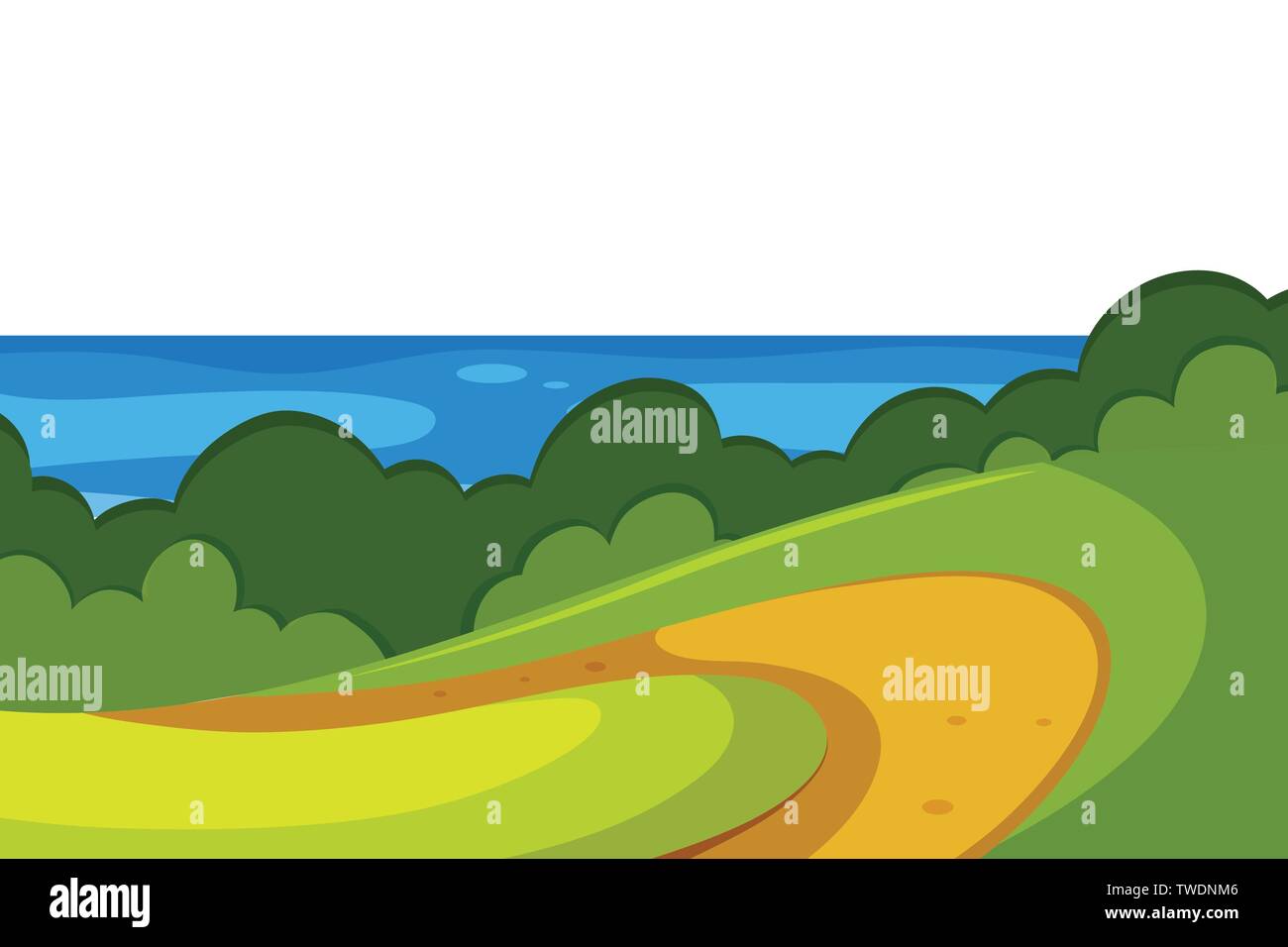 A simple nature landscape illustration Stock Vector Image & Art - Alamy