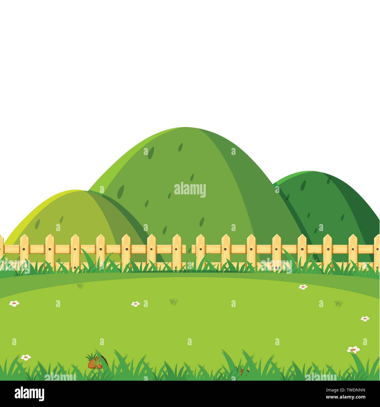 A flat nature landscape illustration Stock Vector Image & Art - Alamy