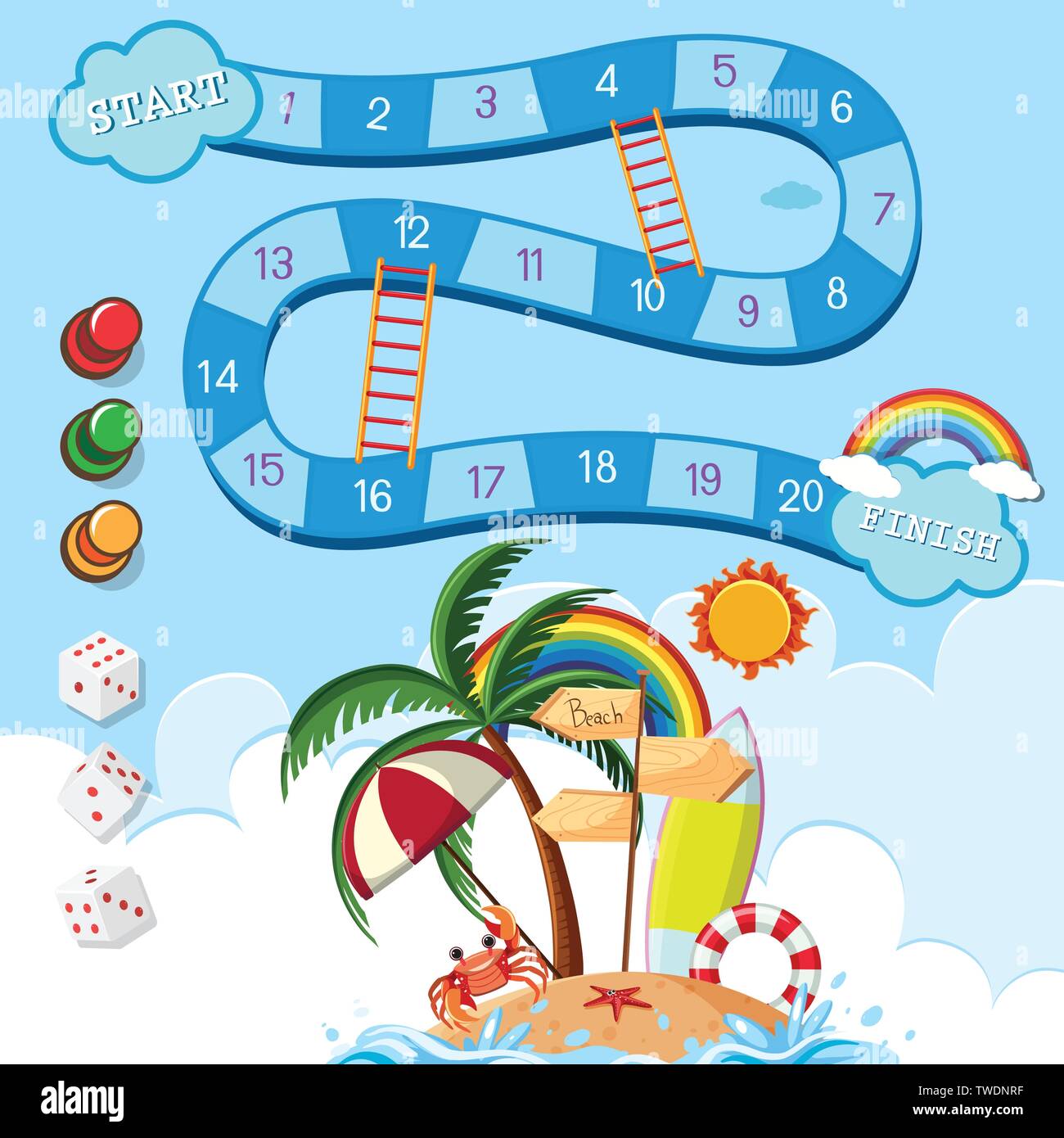 An island game template illustration Stock Vector Image & Art - Alamy