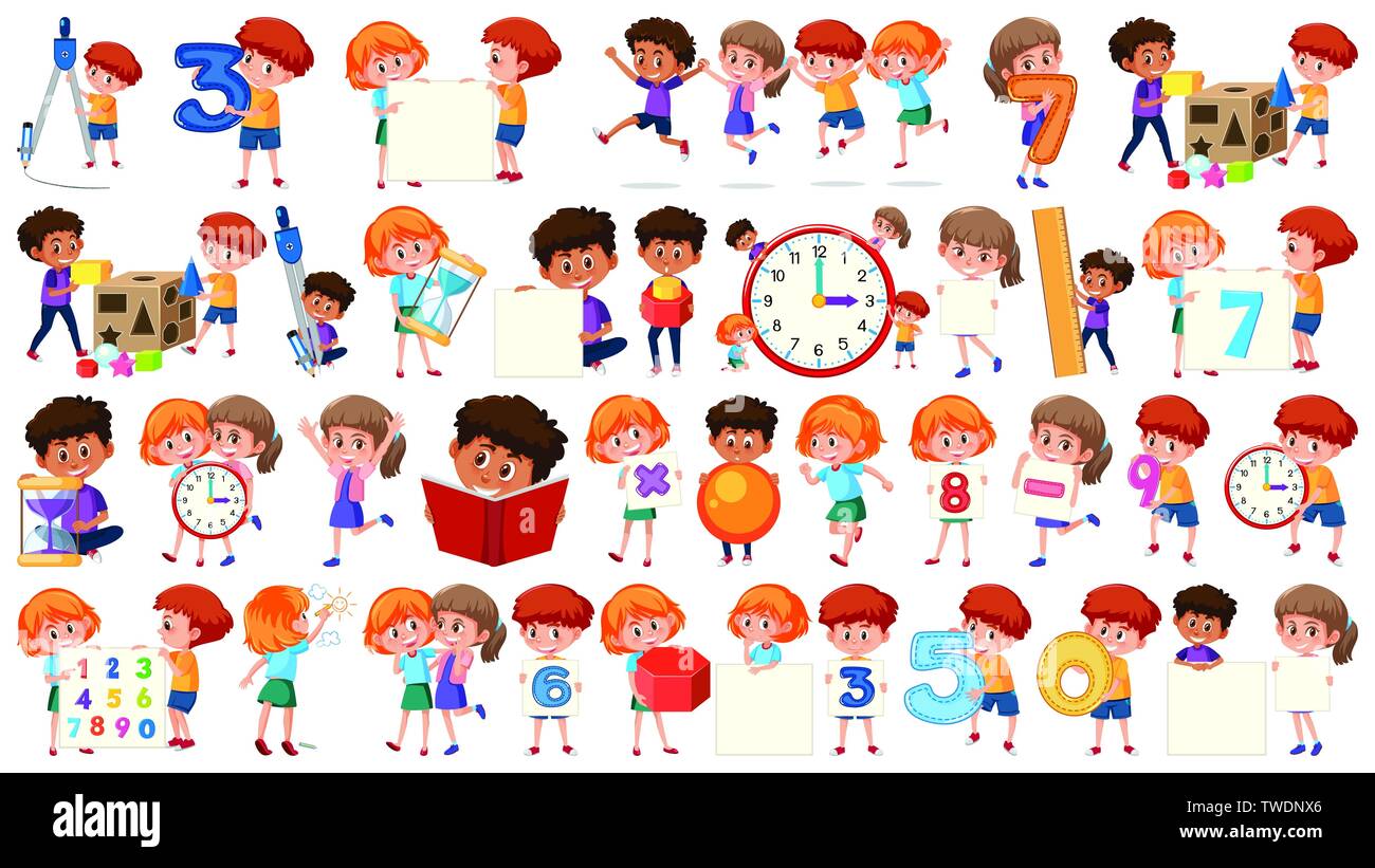 Kids math shape Stock Vector Images - Alamy