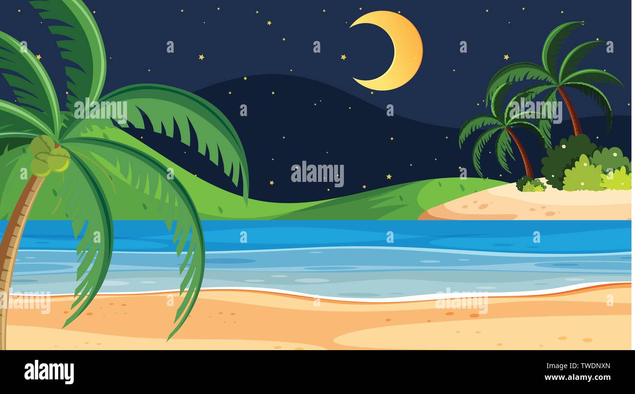 A simple beach scene illustration Stock Vector Image & Art - Alamy