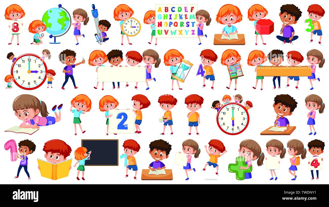 Math kids Cut Out Stock Images & Pictures - Alamy