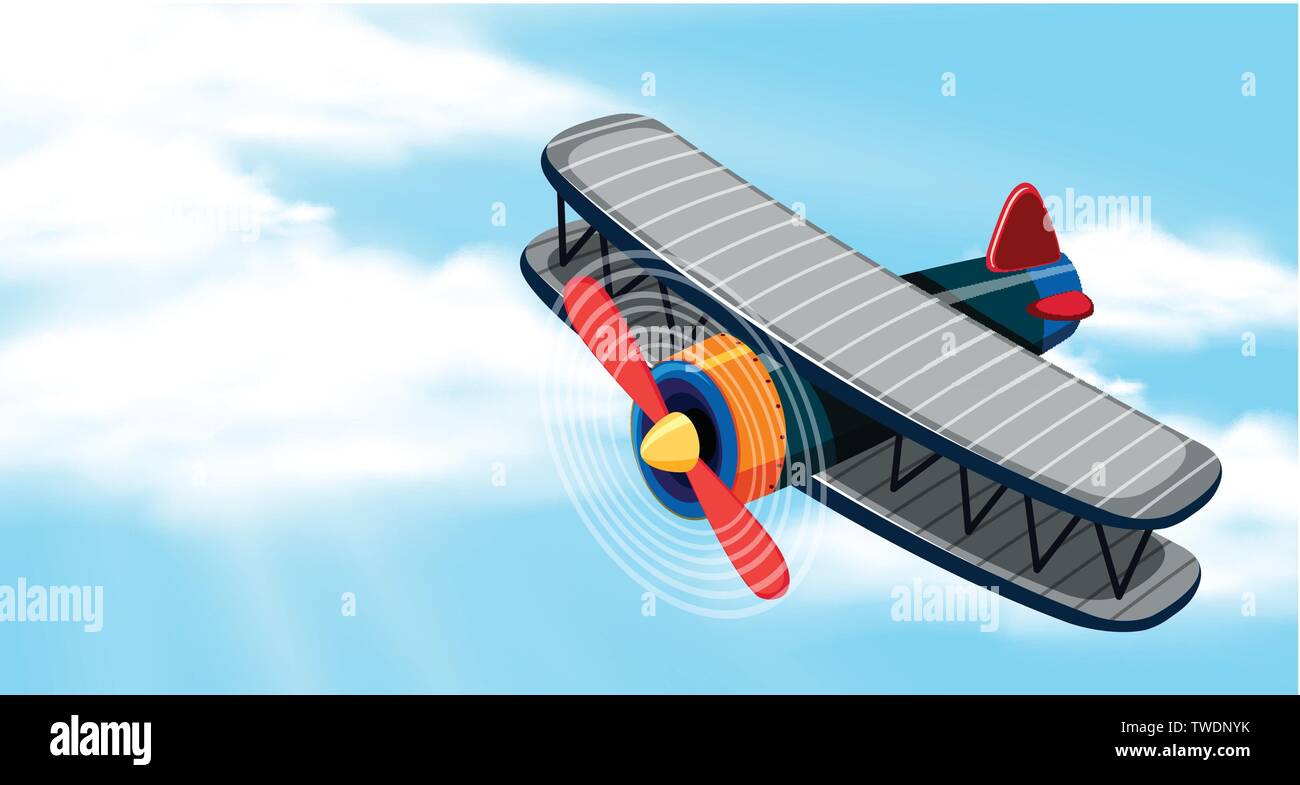 Airplane on sky Stock Vector Images - Alamy