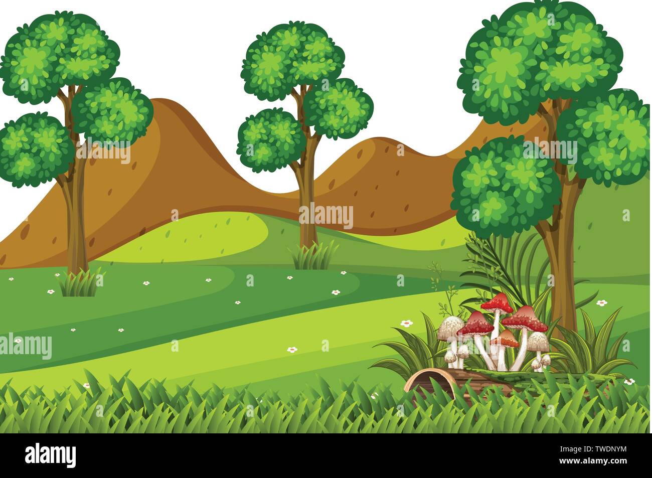 A nature outdoor landscape illustration Stock Vector Image & Art - Alamy