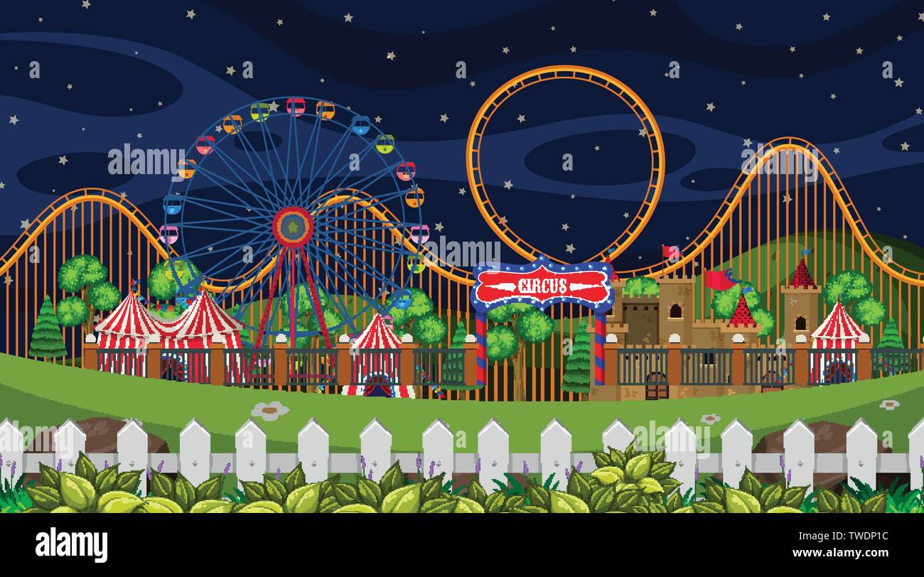 Circus tent background night Stock Vector Images - Alamy