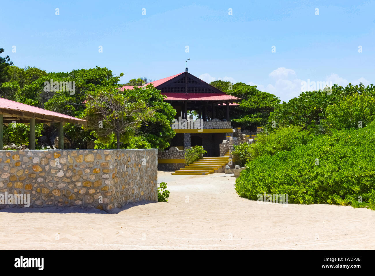 The beach Labadee island in Haiti Stock Photo - Alamy