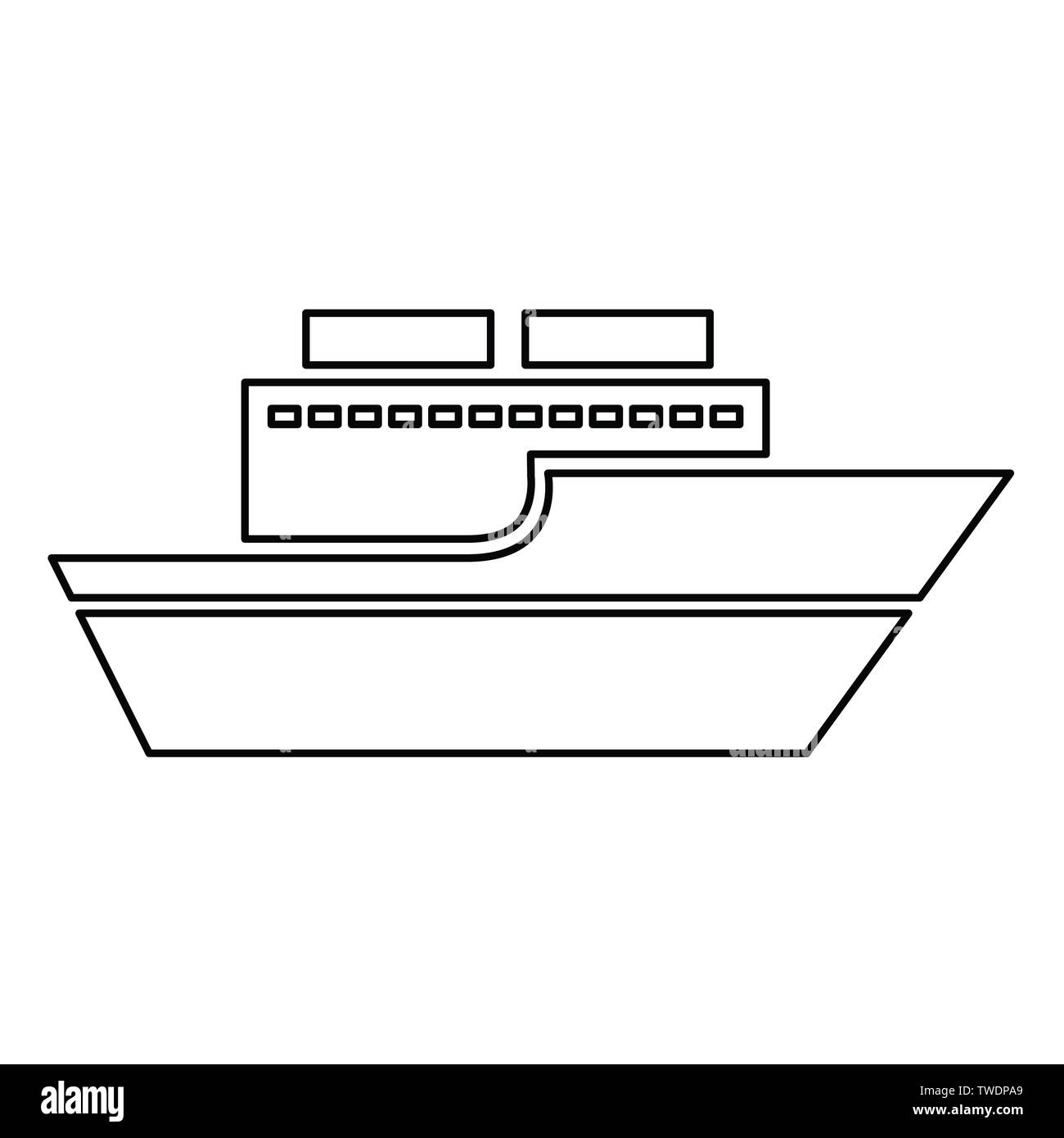 boat transport icon on white background vector illustration Stock ...