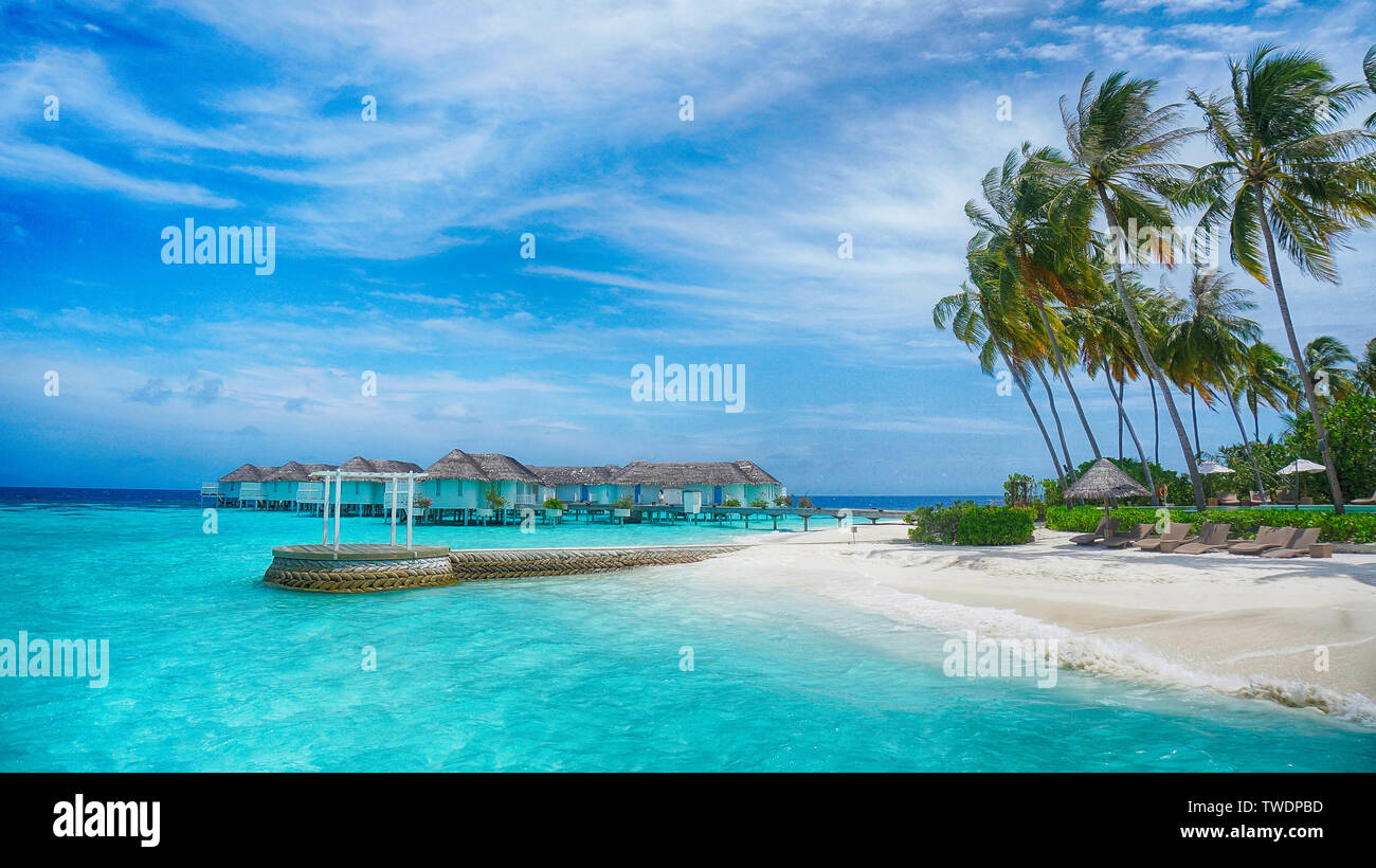 Grand Island, Central Maldives Stock Photo - Alamy