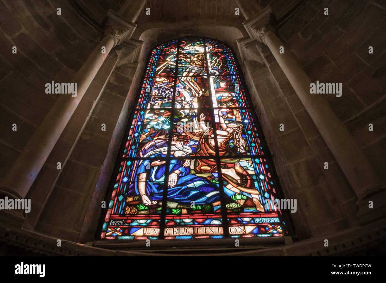 Chapel stained glass Stock Photo - Alamy