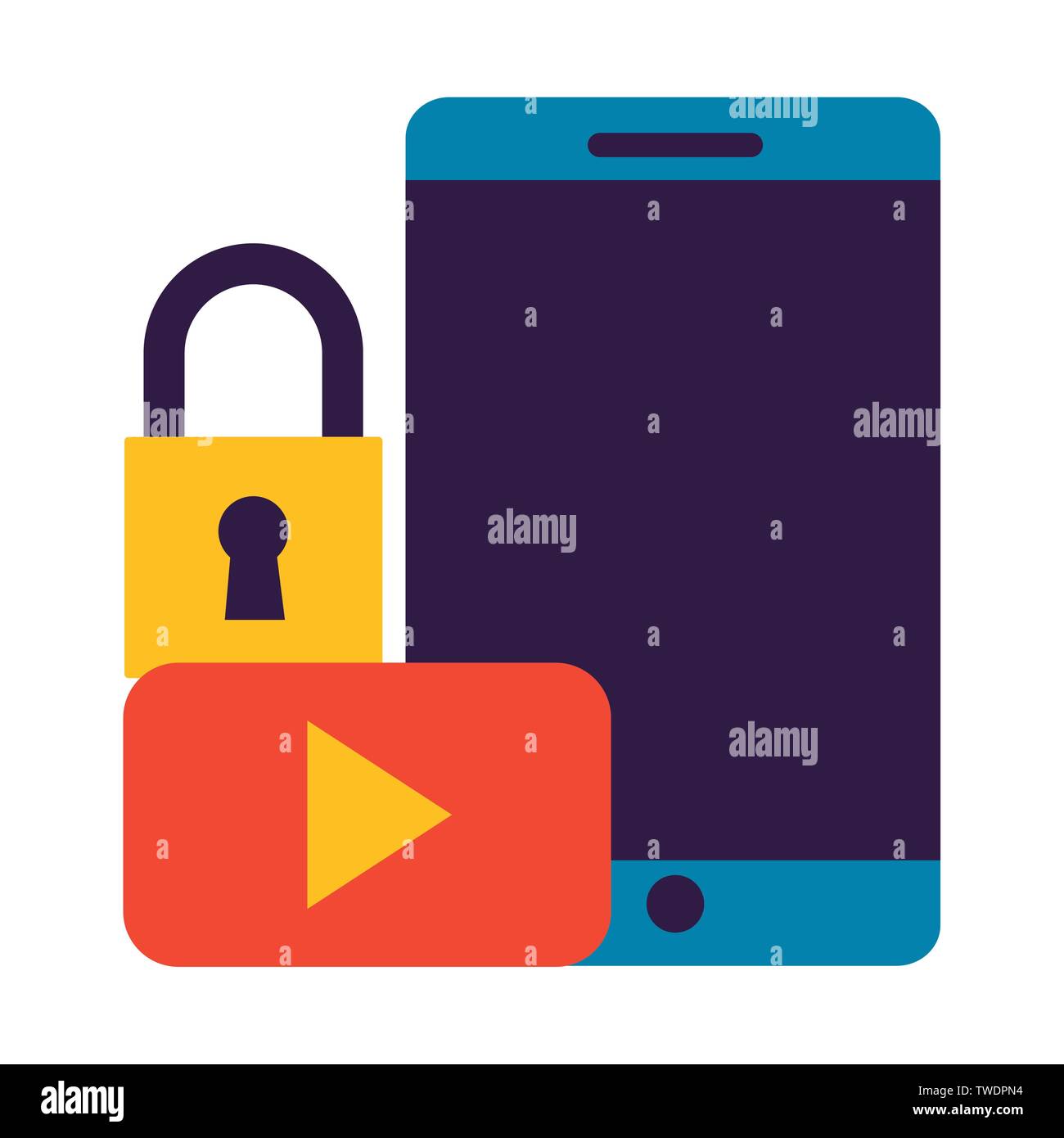 smartphone security wifi free connection vector illustration Stock ...