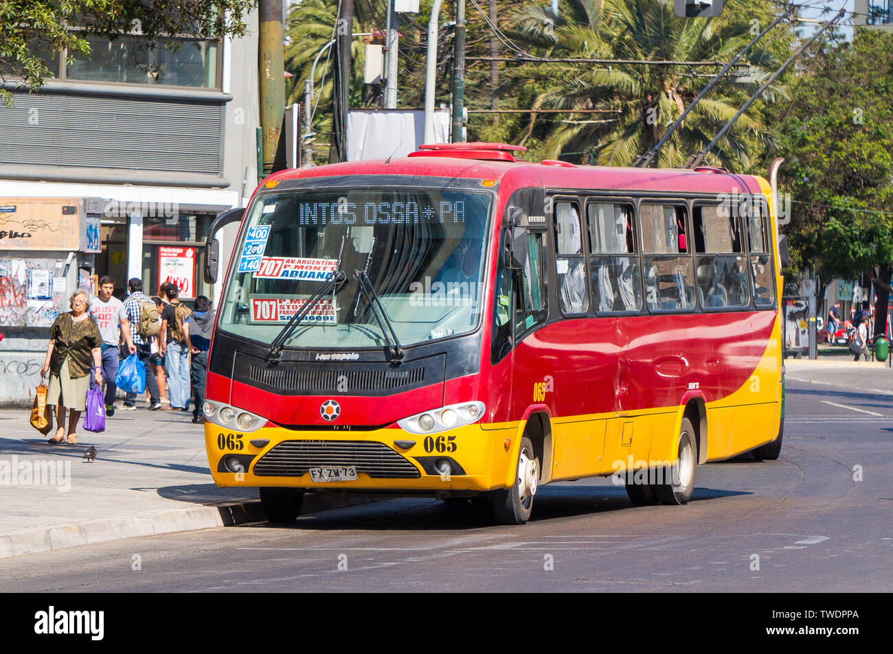 VALPARAISO, CHILE - One of the TMV (Transporte Metropolitano de ...