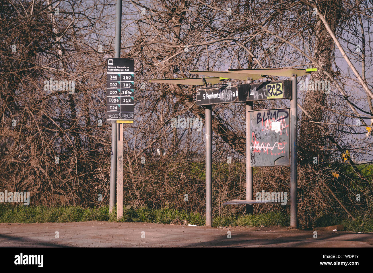 SANTIAGO, CHILE - JULY 2016: Santiago's public transport system ...