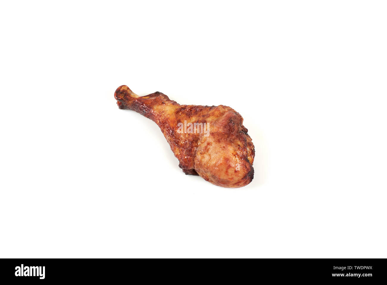 roasted turkey leg isolated on white background Stock Photo - Alamy