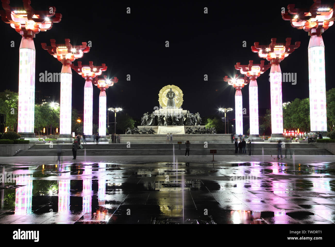 Night View of Datang Night City in Xi'an, Shaanxi Province Stock Photo ...