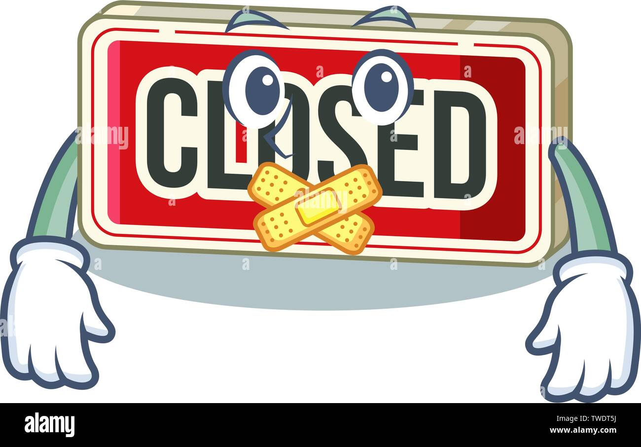 Silent colsed sign toys on the cartoon Stock Vector Image & Art - Alamy