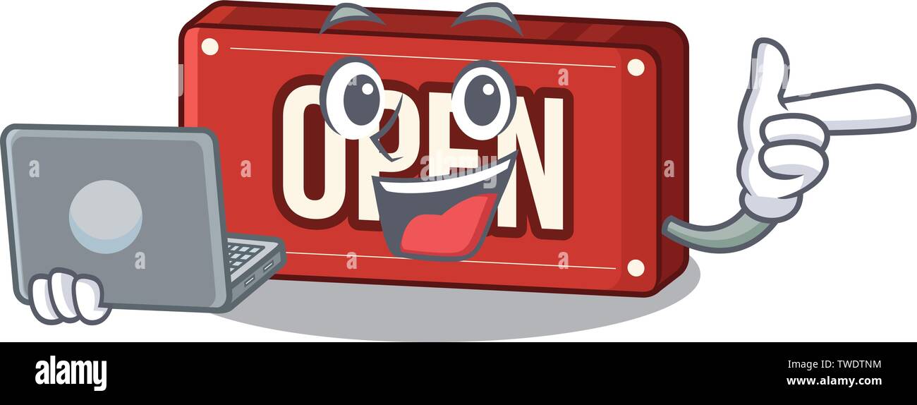 Laptop closed sign Cut Out Stock Images & Pictures - Alamy