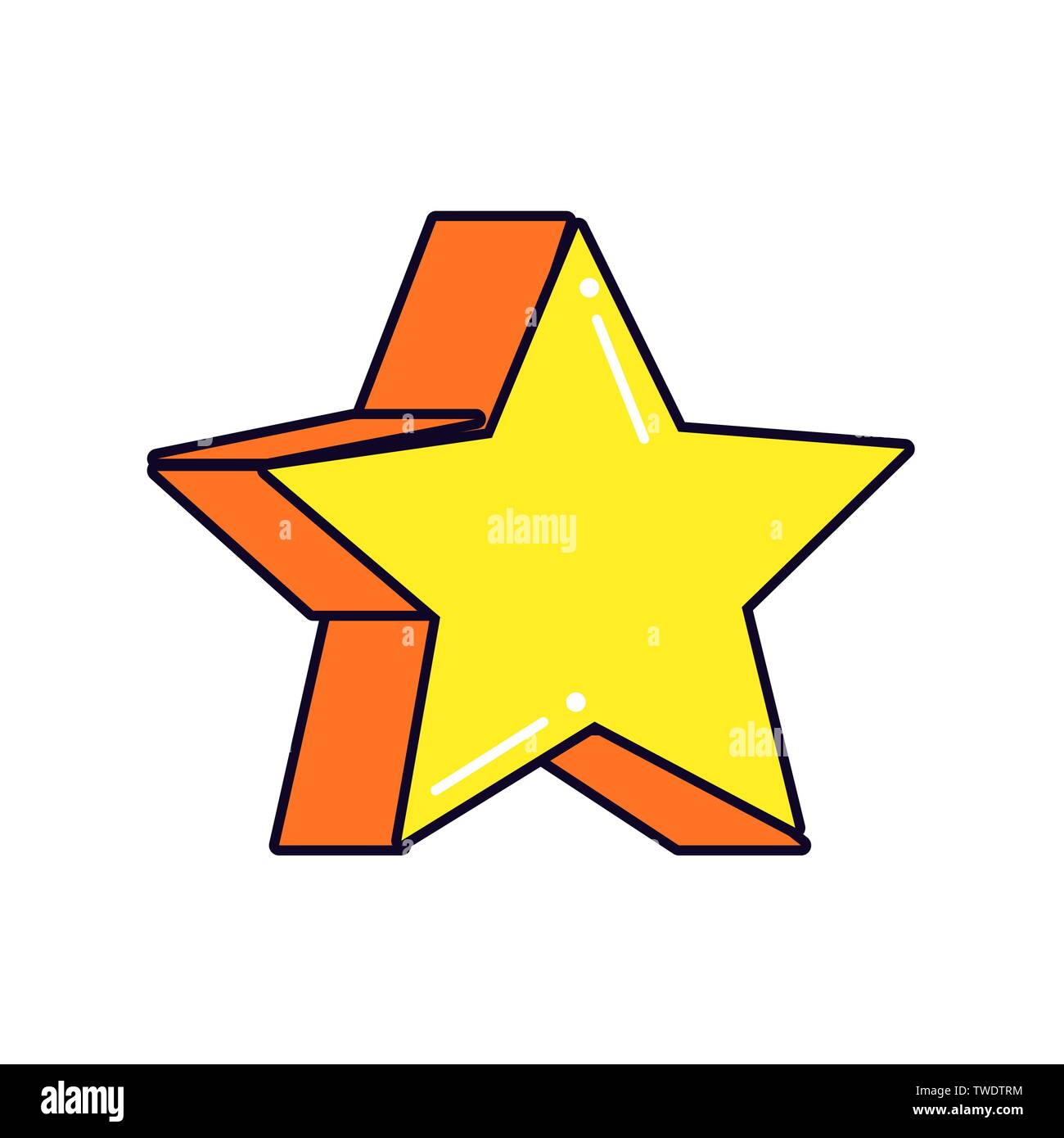 star comic pop art on white background vector illustration Stock Vector ...