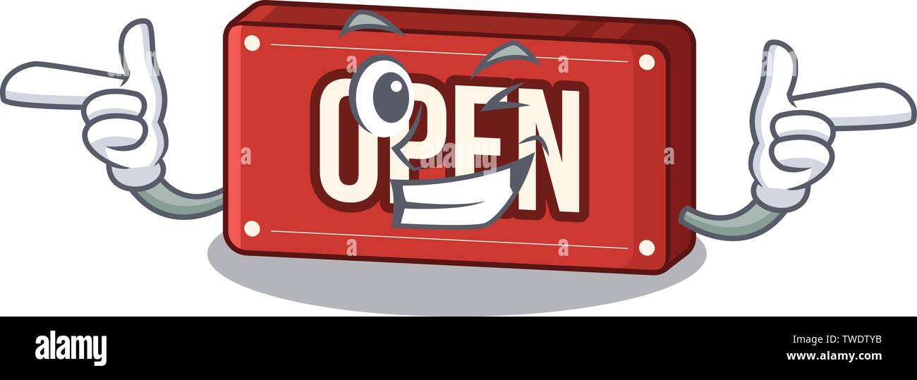 Wink open sign isolated in the cartoon Stock Vector Image & Art - Alamy