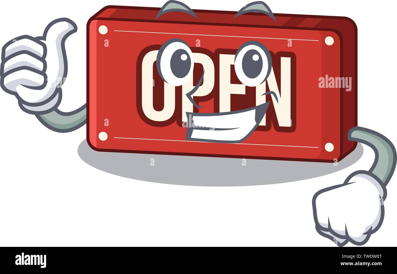 Thumbs up open sign isolated in the cartoon Stock Vector Image & Art ...